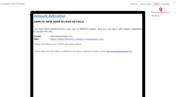 How to create Account Activation email template - commercebuild Success ...