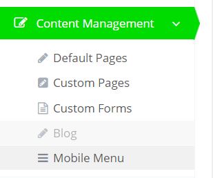 Mobile Menu - commercebuild Success Portal