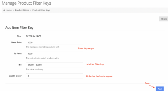 How To Set up Filters In Admin Panel