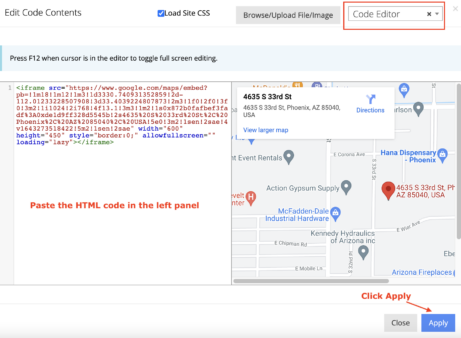 How to Embed Google Maps On The Webstore