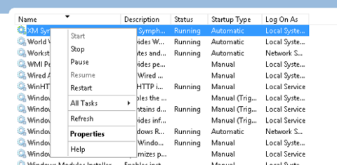 How to restart the Symphony Client service