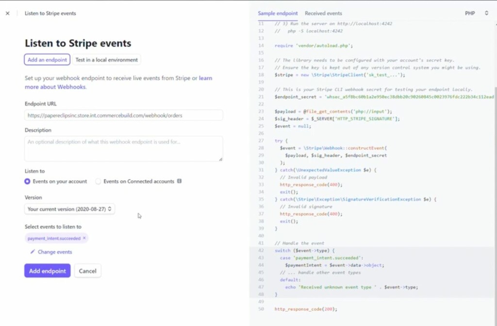 How to configure Stripe as a payment method