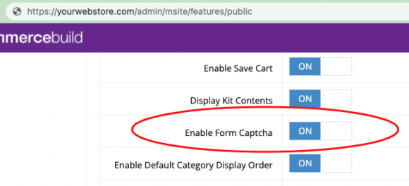 How to Enable reCAPTCHA on Custom Forms - commercebuild Success Portal