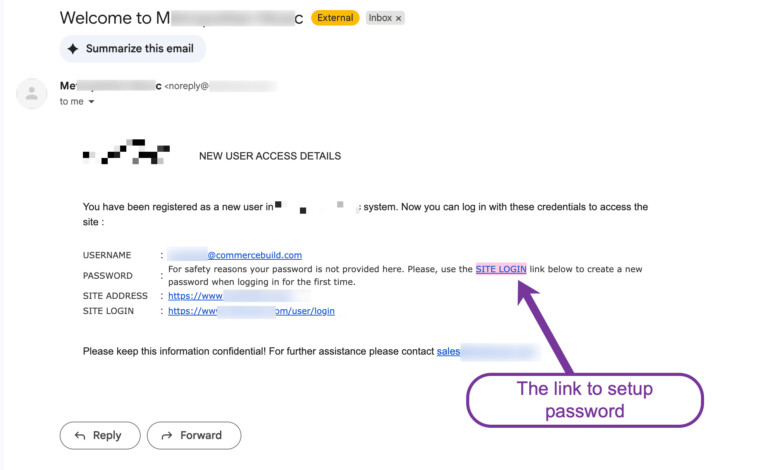 How to Send Password Reset Link to your customers? - commercebuild Success Portal